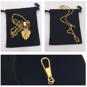 Gucci | Jewelry | Authentic Gucci Tag Gold Tone Costume Necklace | Poshmark